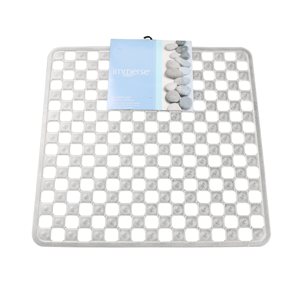 Clear Non Slip Shower Mat- Falls Prevention - Endeavour Life Care