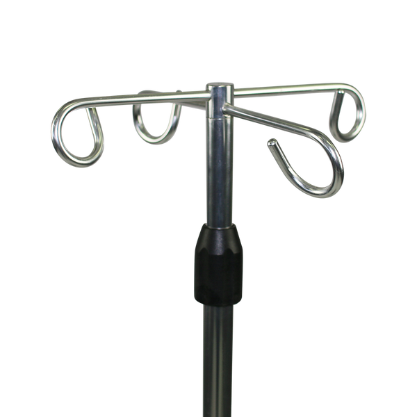 Mobile IV Pole with 4 Hooks and Height Adjustable - Endeavour Life Care